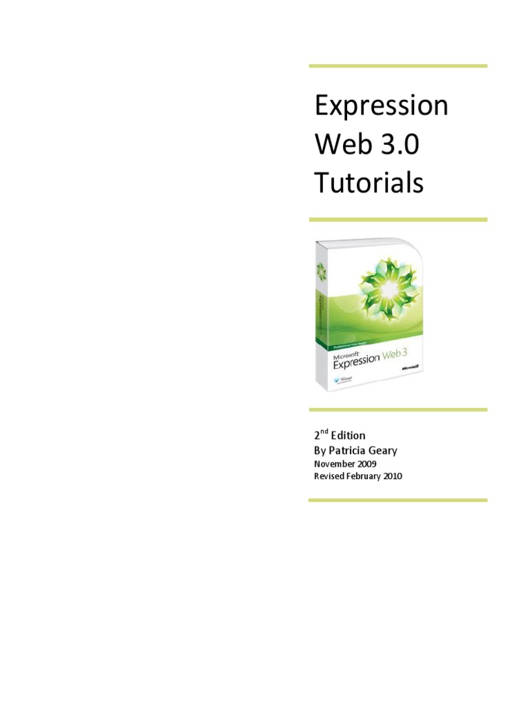Expression Web 3 Tutorials 2ed | PDF | Html | Websites