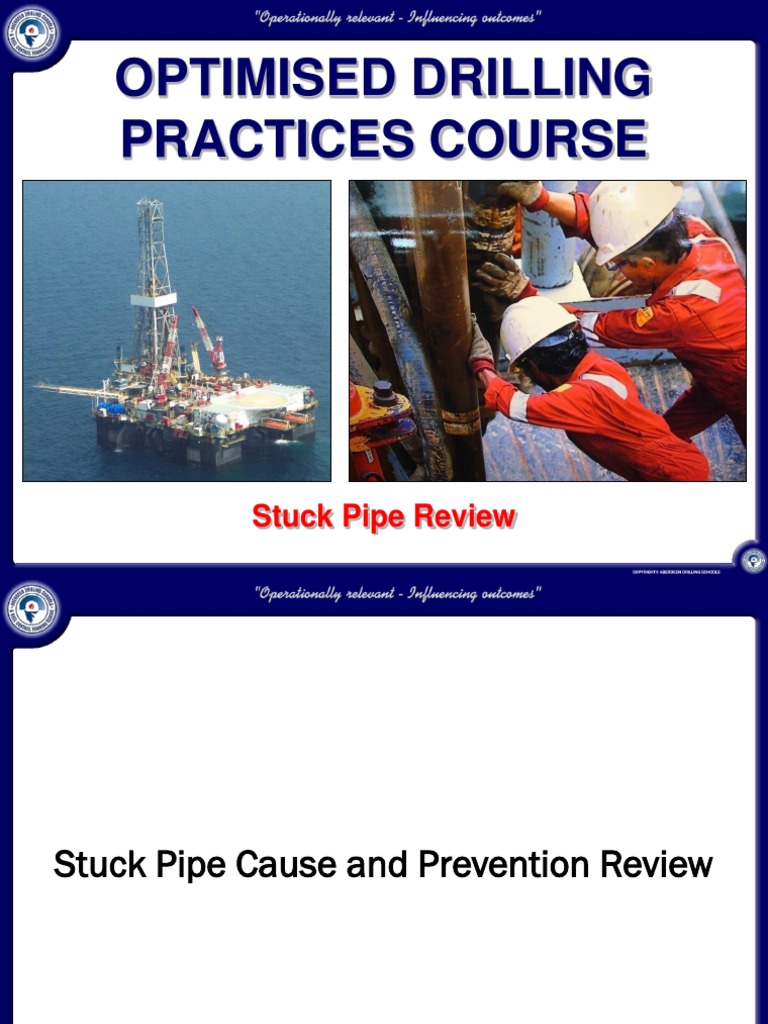 Optimised Drilling Practices Course: Stuck Pipe Review | PDF | Casing ...