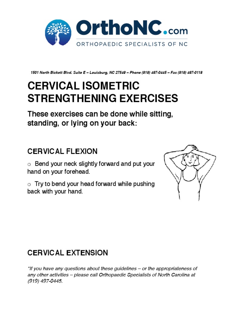 Cervical Isometrics | PDF