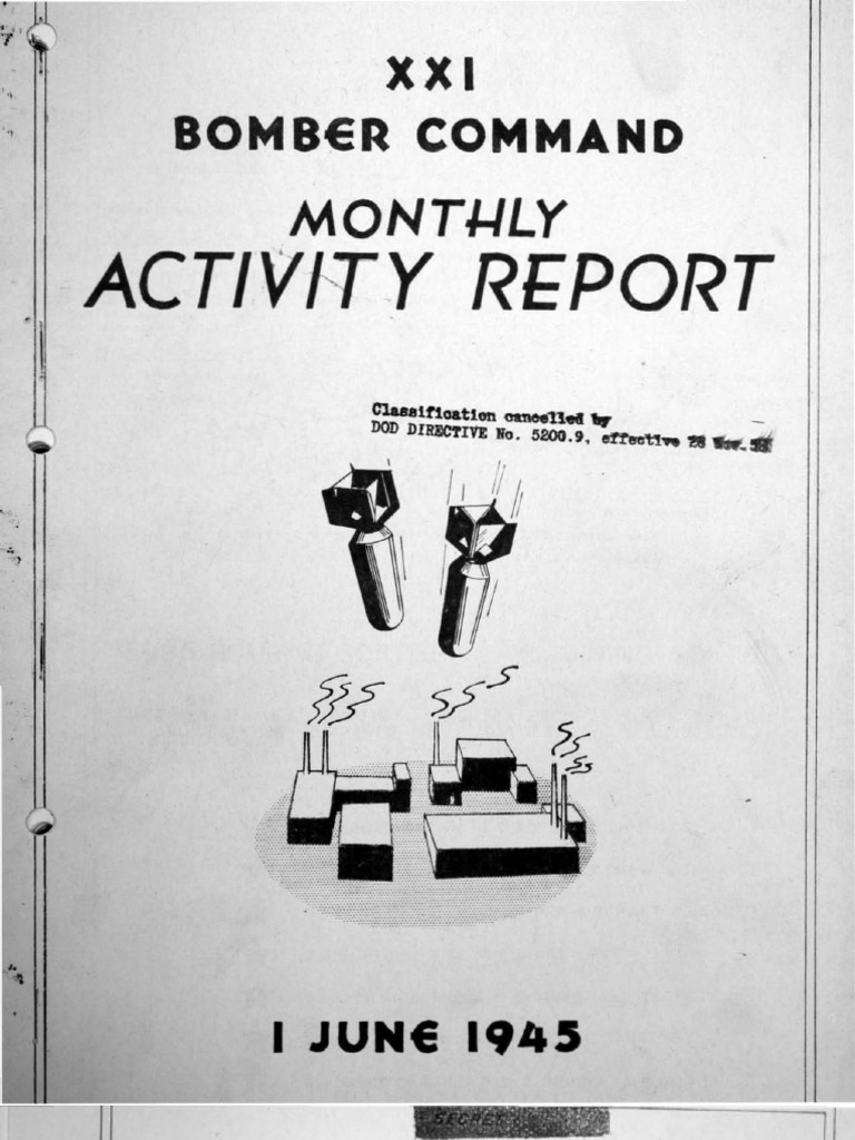 XXI Bomber Command Monthly Activity Reports, June 1945 | PDF ...