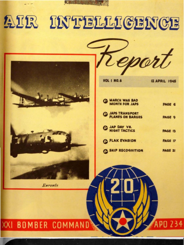 Aircraft Intelligence Report: April 1945 | PDF