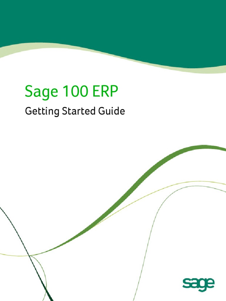 Sage 100 ERP: Getting Started Guide | PDF | Menu (Computing ...