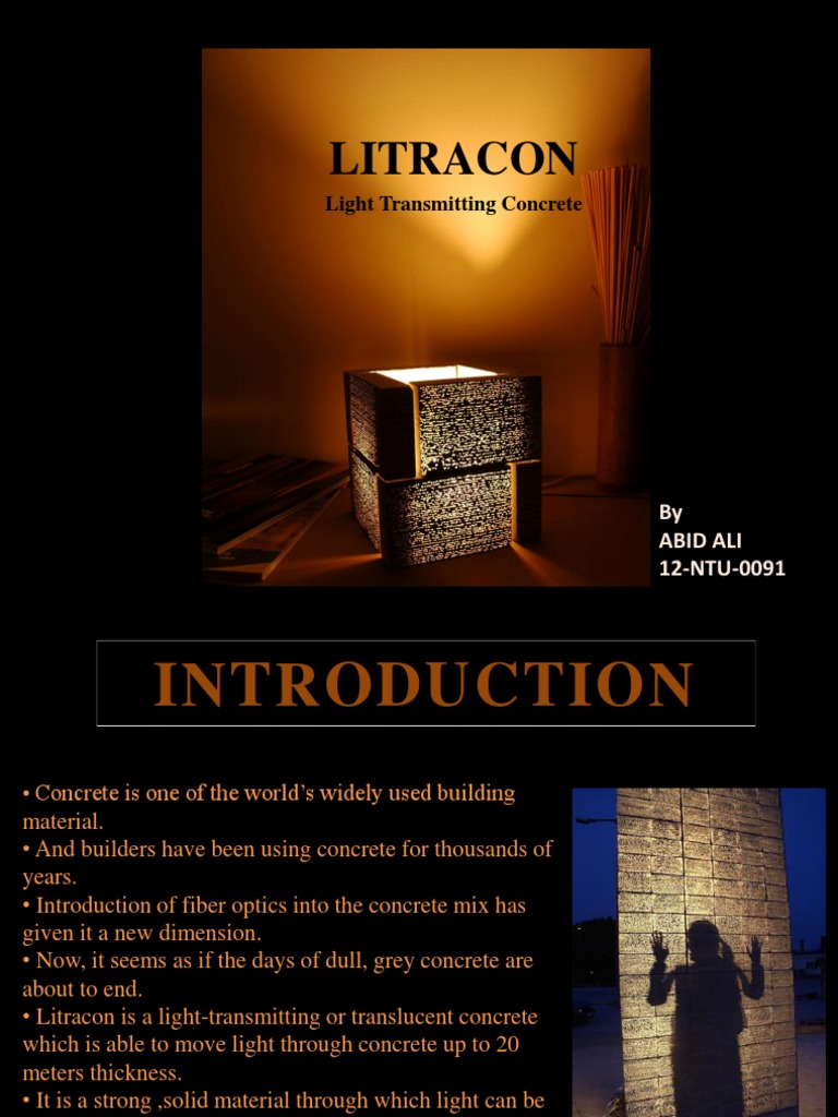 Light Transmitting Concrete | PDF | Optical Fiber | Concrete