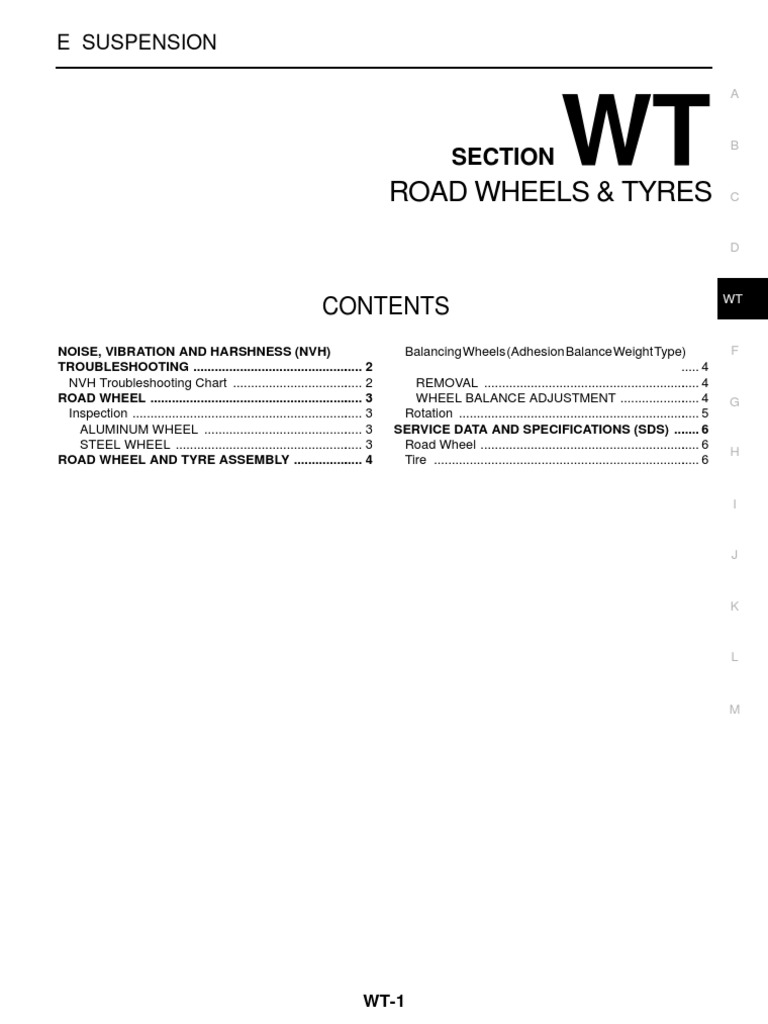 Road Wheels & Tyres: Section | PDF | Tire | Suspension (Vehicle)