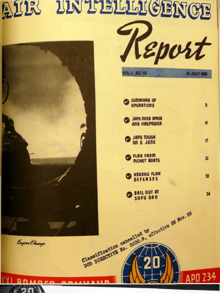 Intelligence Report: June 1945 Operations | PDF | Boeing B 29 ...