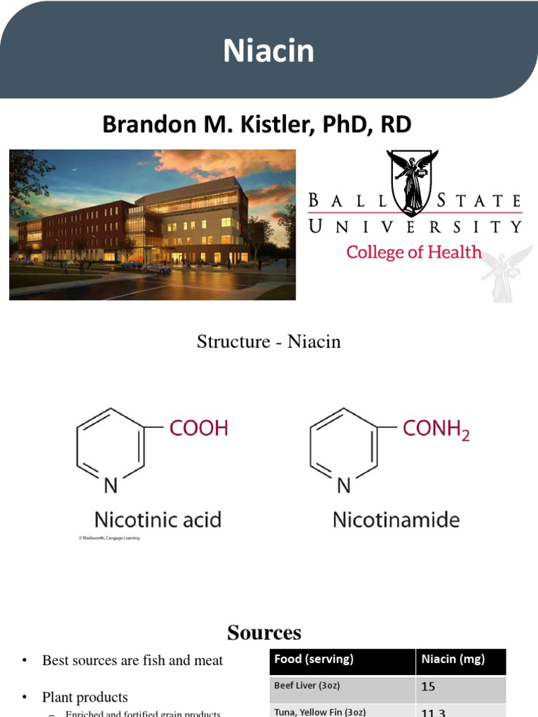 Niacin | PDF | Nicotinamide Adenine Dinucleotide | Organic Compounds