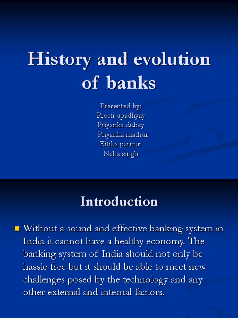 History and Evolution of Banks | PDF | Banks | Banking