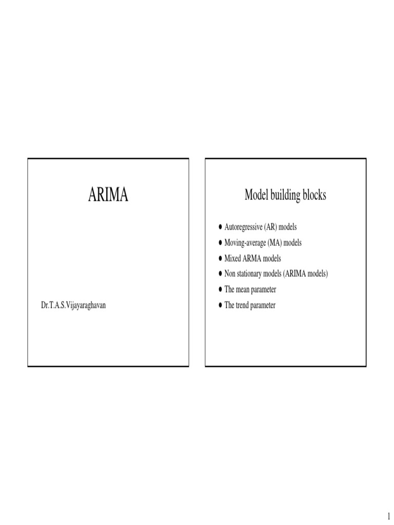 Arima: Model Building Blocks | PDF | Autoregressive Model | Errors And ...