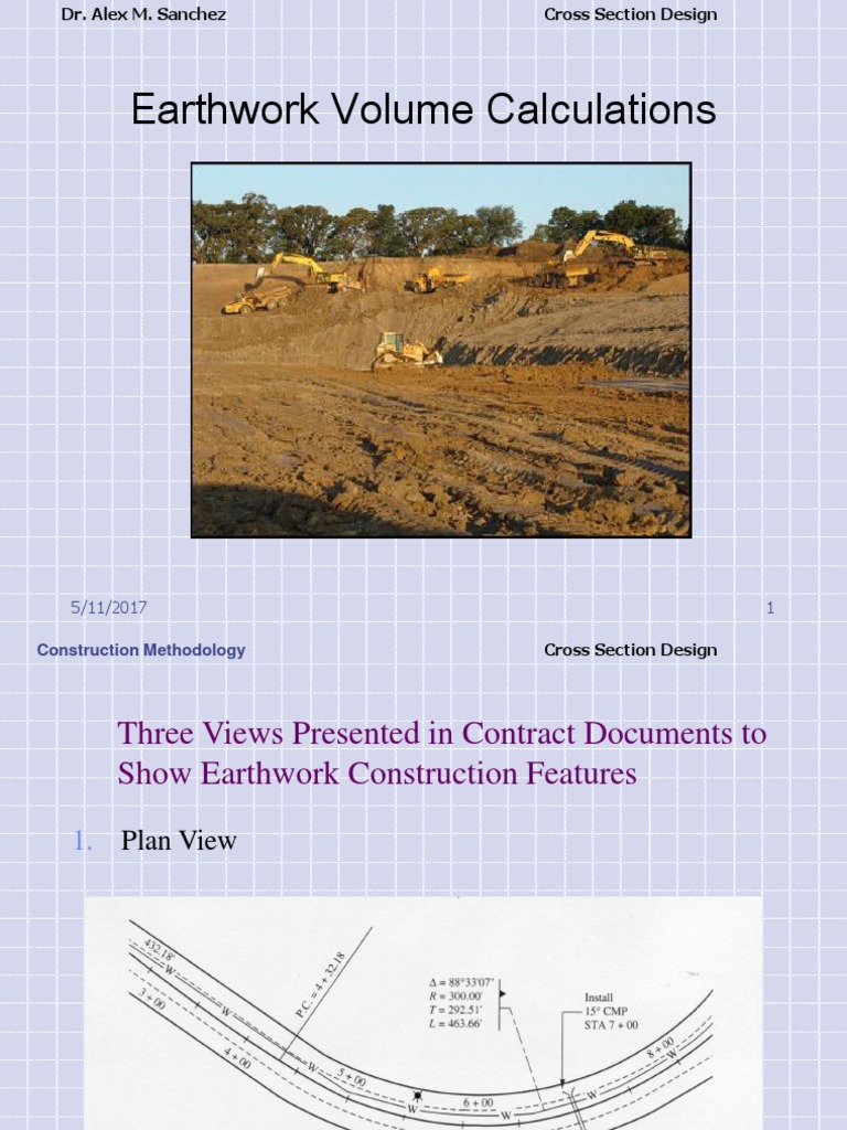 Lecture 17a Earthwork Estimation | PDF | Teaching Mathematics | Nature