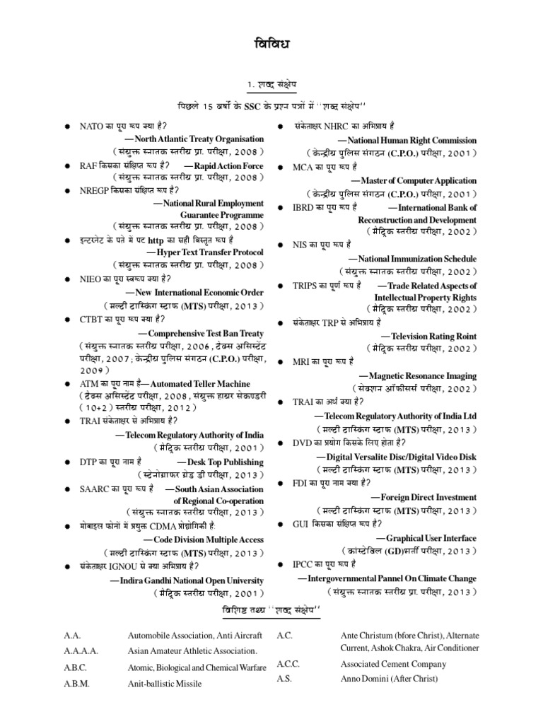 15 Year SSC CGL GK PDF in Hindi-2 | PDF | The United States | Soviet Union