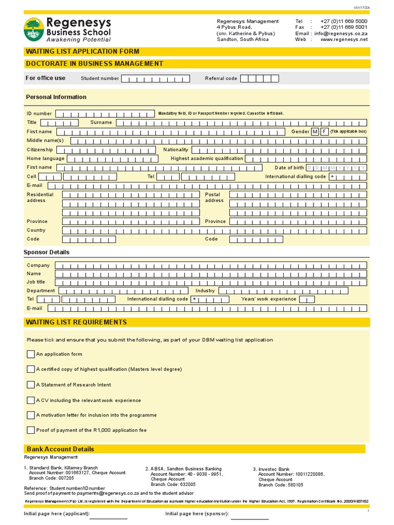 Doctorate Research Intent Form PDF | PDF | Doctorate | Cheque