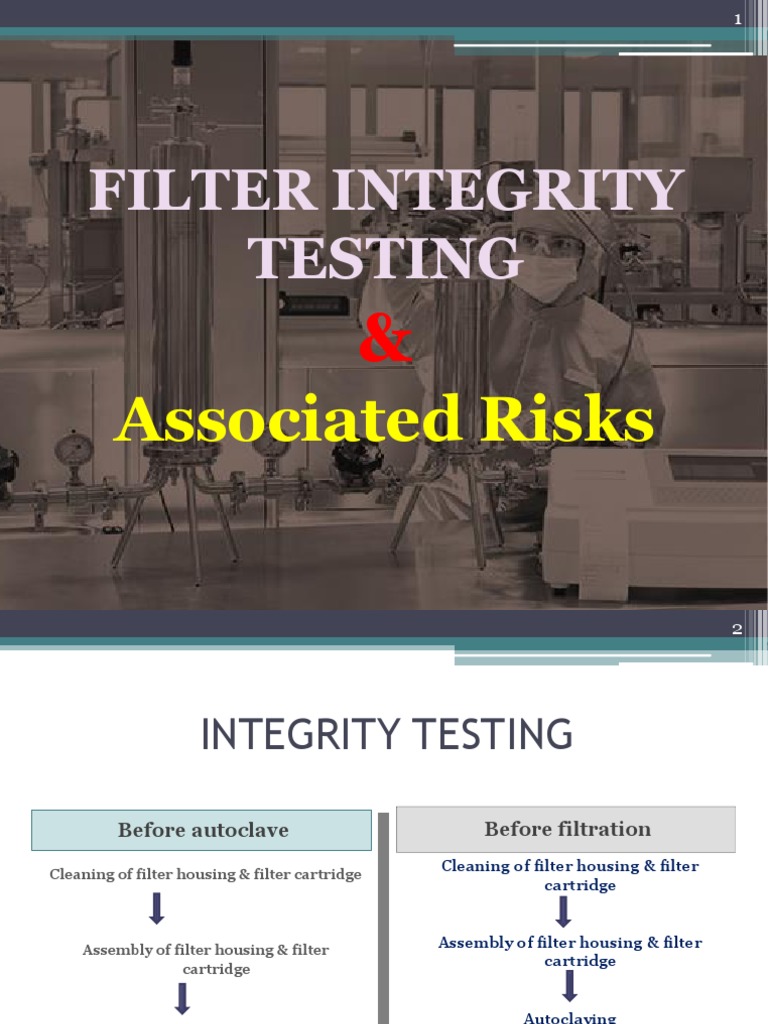 Filter Integrity Testing: Associated Risks | PDF | Filtration ...