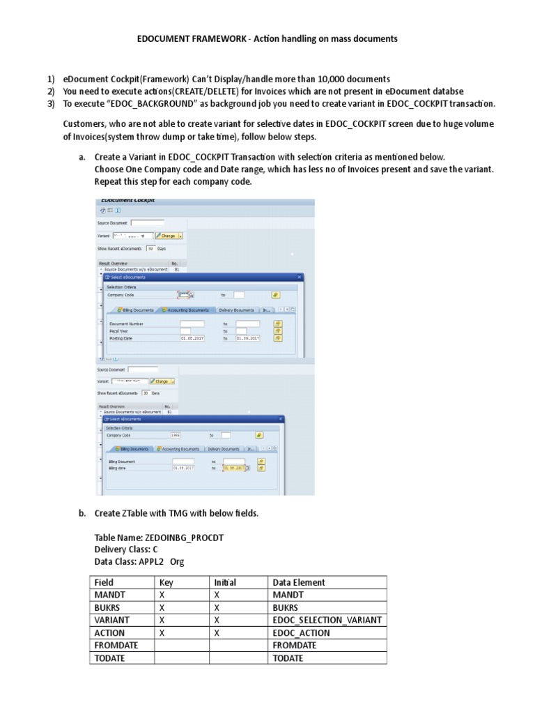 EDocument Creation For Invoices in Background | PDF | Data Management | Computer Data