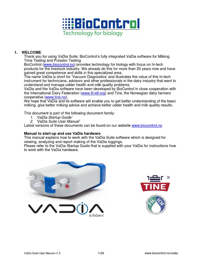 VaDia Suite User Manual v1.0 | PDF | Bluetooth | Personal Computers
