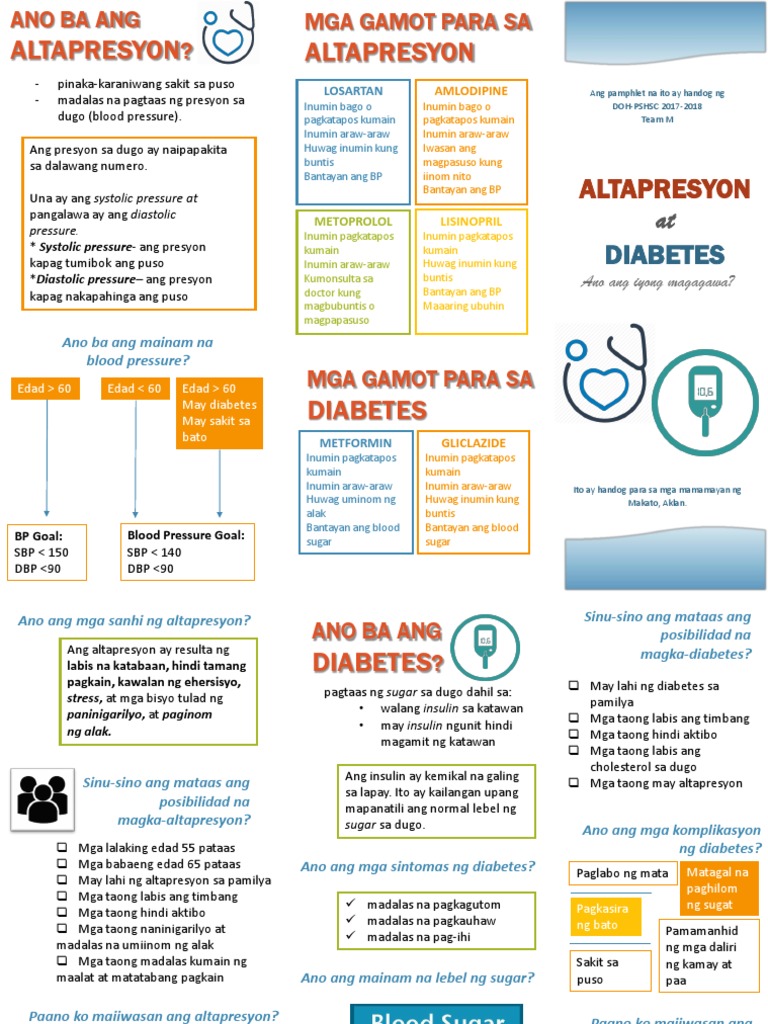 HTN DM Pamphlet For Printing | PDF