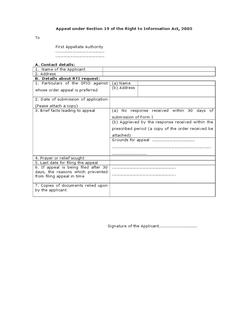 Appeal RTI | PDF