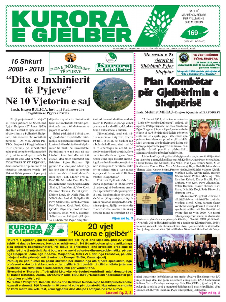Kurora 169, 16 Shkurti "Dita e Inxhinierit Te Pyjeve" | PDF