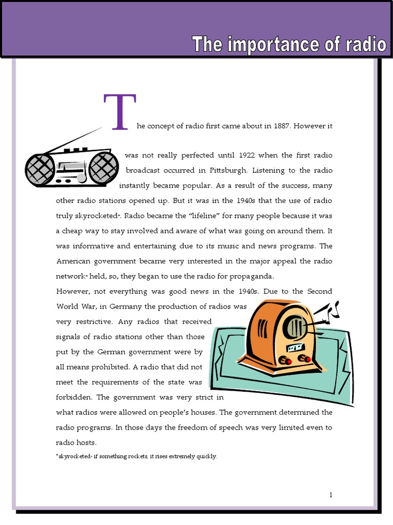 The Importance of Radio | PDF | Radio | News