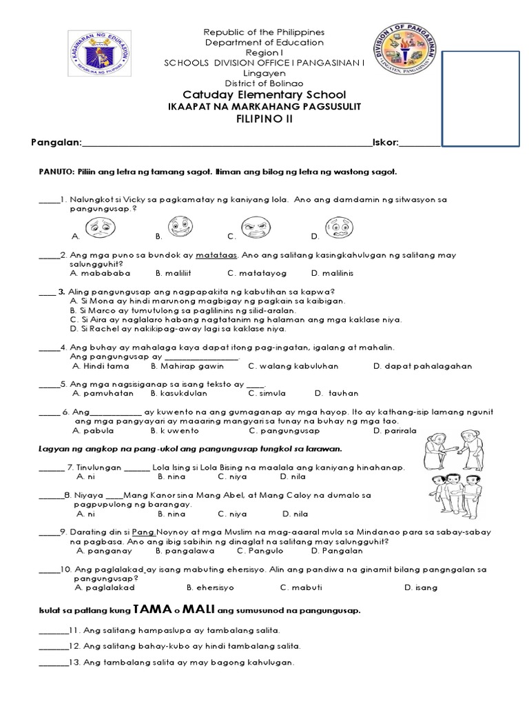 4th Periodical Test | PDF