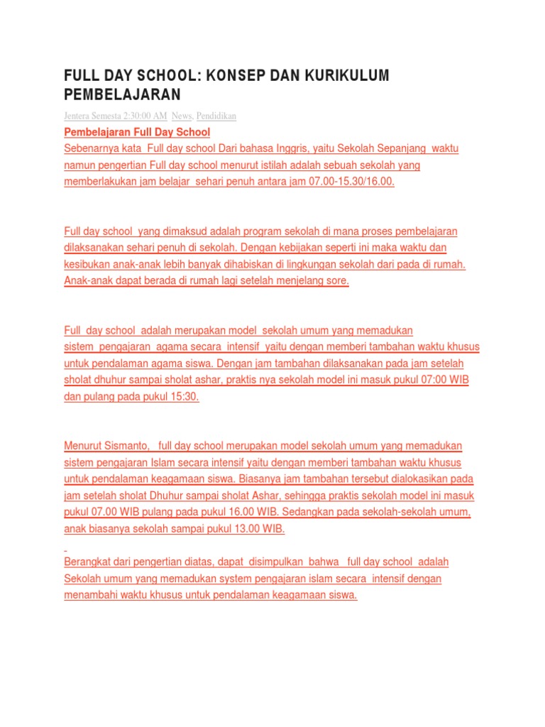 Full Day School | PDF