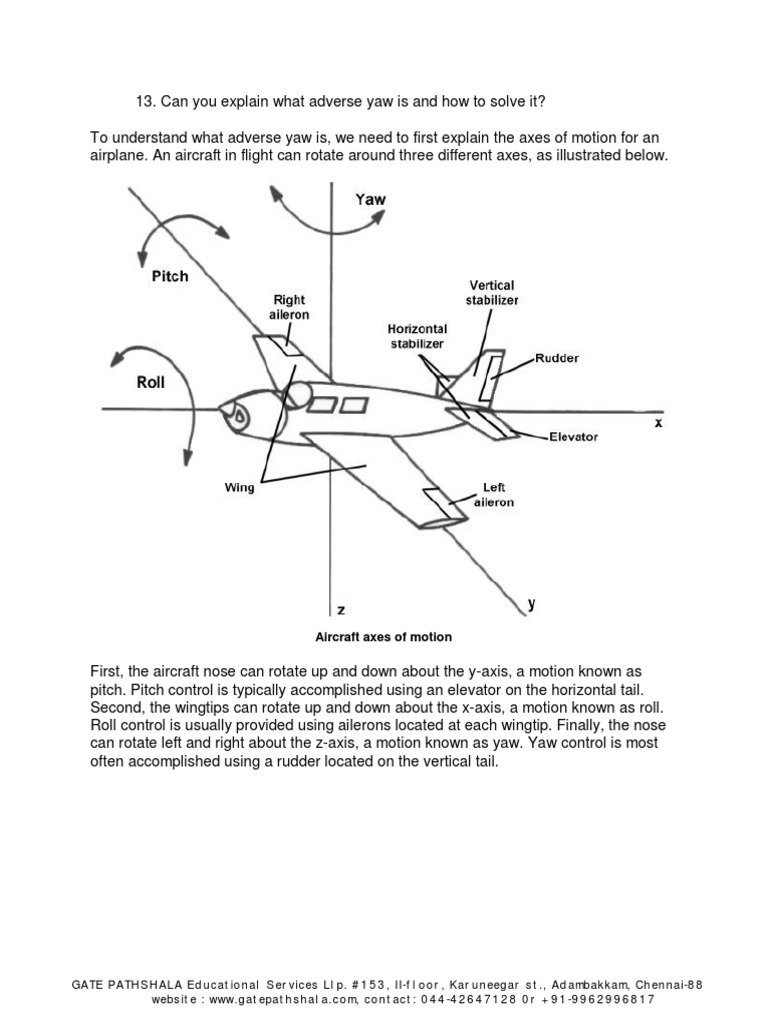 Adverse Yaw and Aircraft Turns | Download Free PDF | Aileron | Flight ...