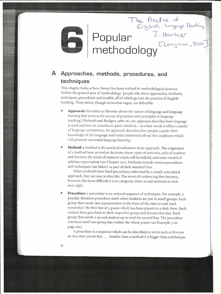 Harmer Methods | PDF