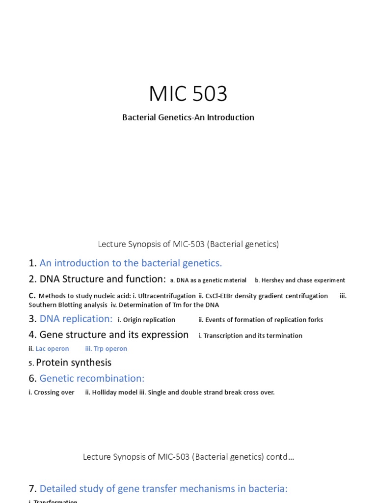 Introduction To 503 | PDF | Gene | Genetics