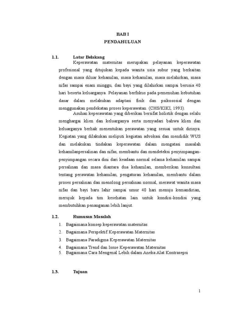 Perspektif Keperawatan Maternitas | PDF