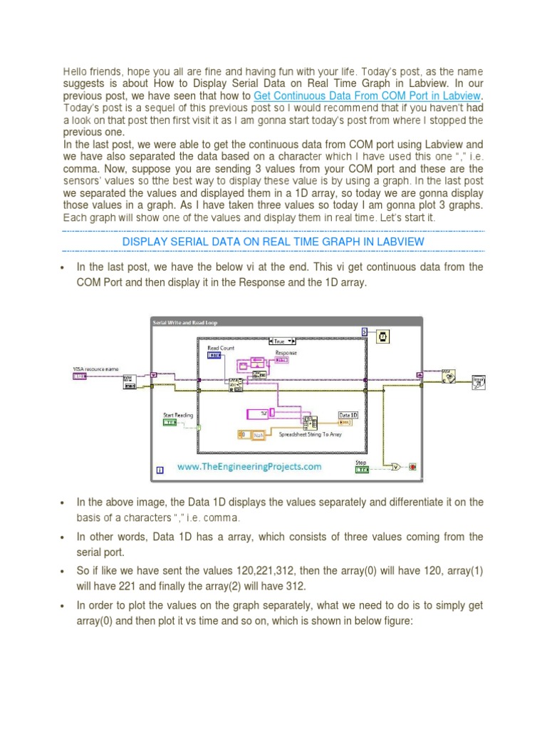 Display Serial Data On Real Time Graph in Labview | PDF | Array Data ...