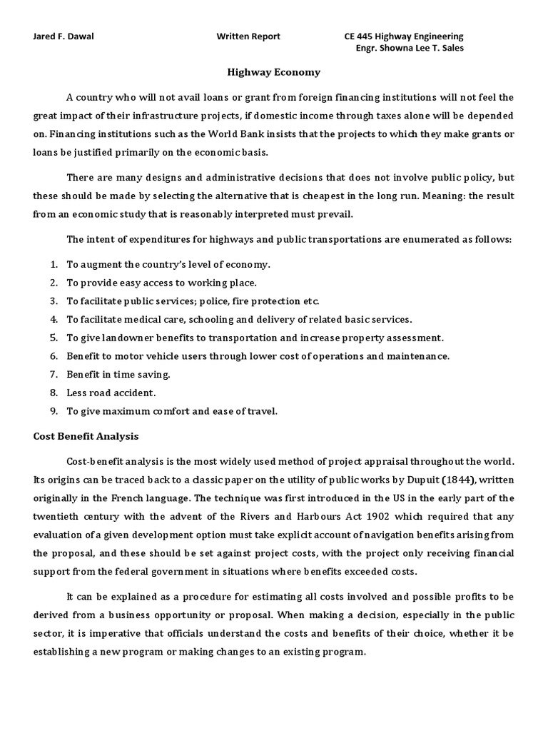 Highway Engineering Report | Download Free PDF | Highway ...