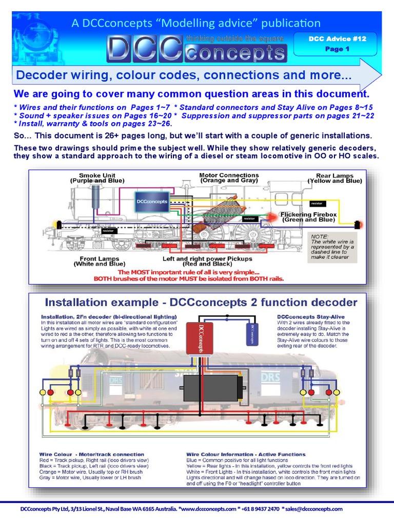 A DCC Advice 12 Decoder Wiring Colour Codes Connectors and More 2014 ...