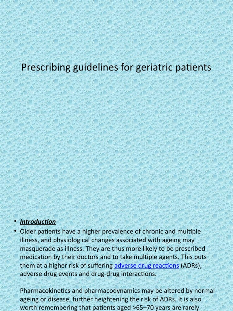 Geriatric Prescribing Guidelines | PDF | Nonsteroidal Anti Inflammatory ...