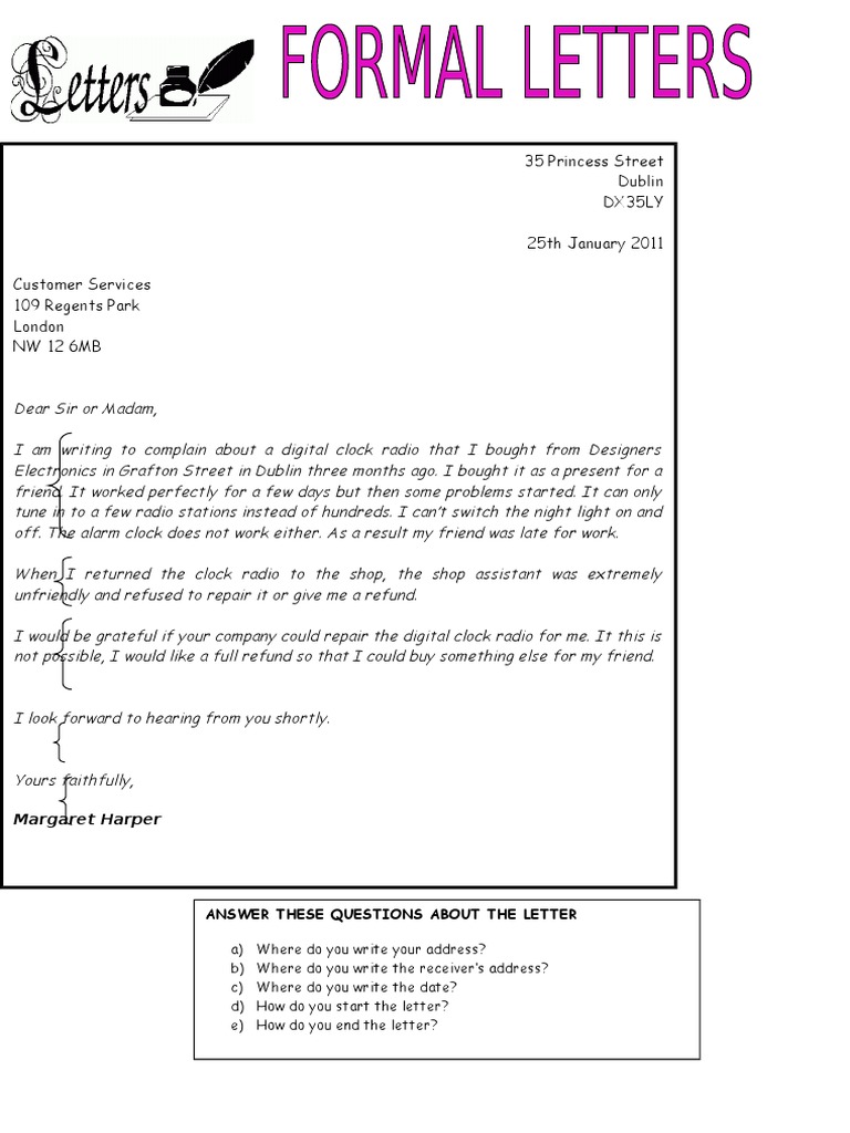 Formal Letters | PDF