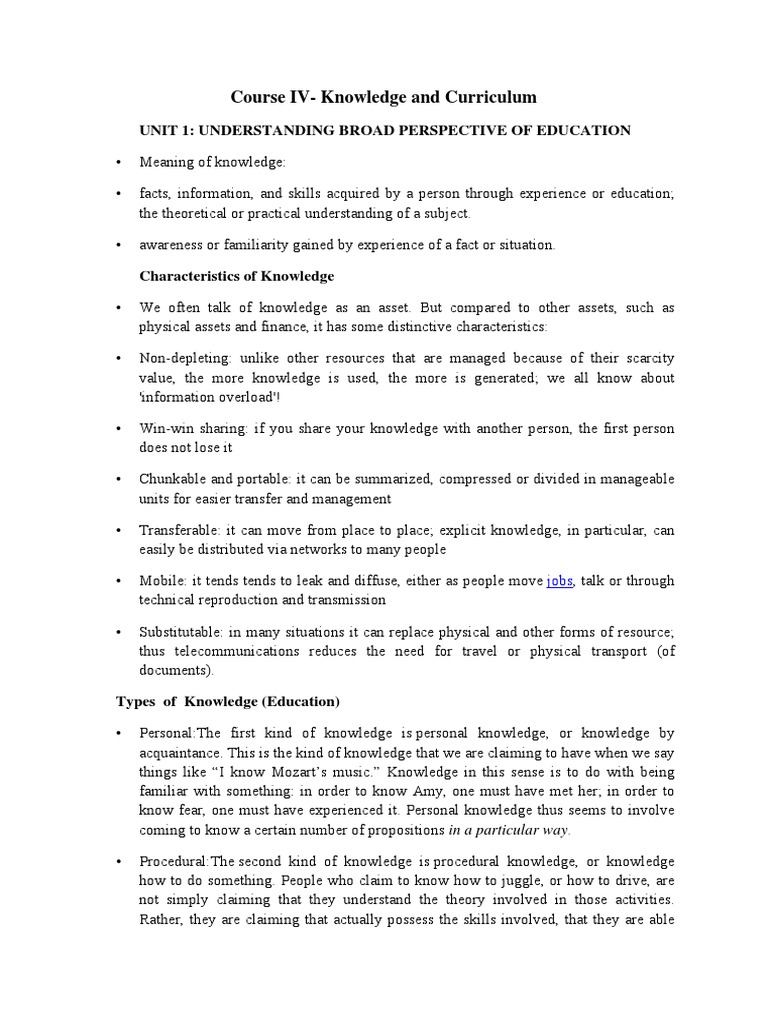 Knowledge-and-Curriculum.pdf | Empiricism | Curriculum