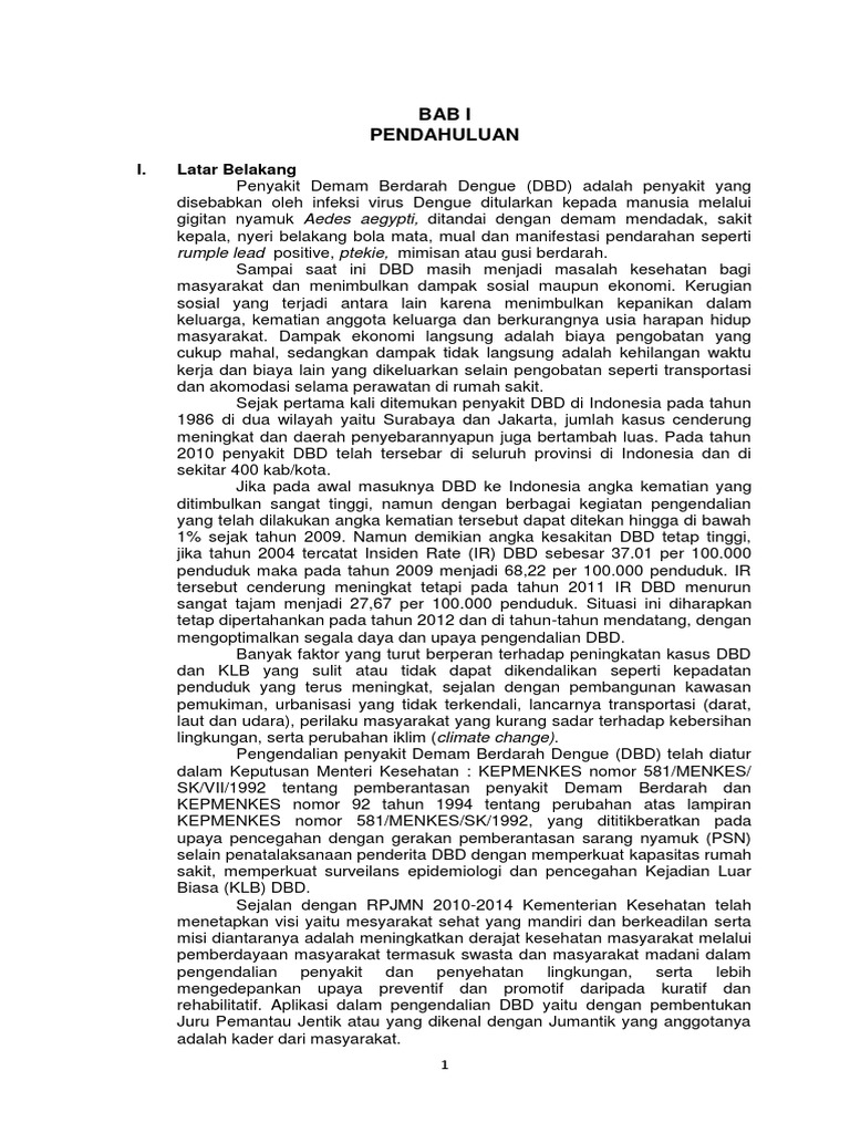Pedoman Pencegahan DBD | PDF