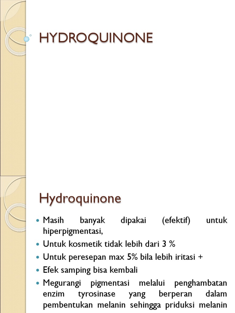 Tentang HYDROQUINONE | PDF | Ilmu Sosial | Kesehatan Holistik