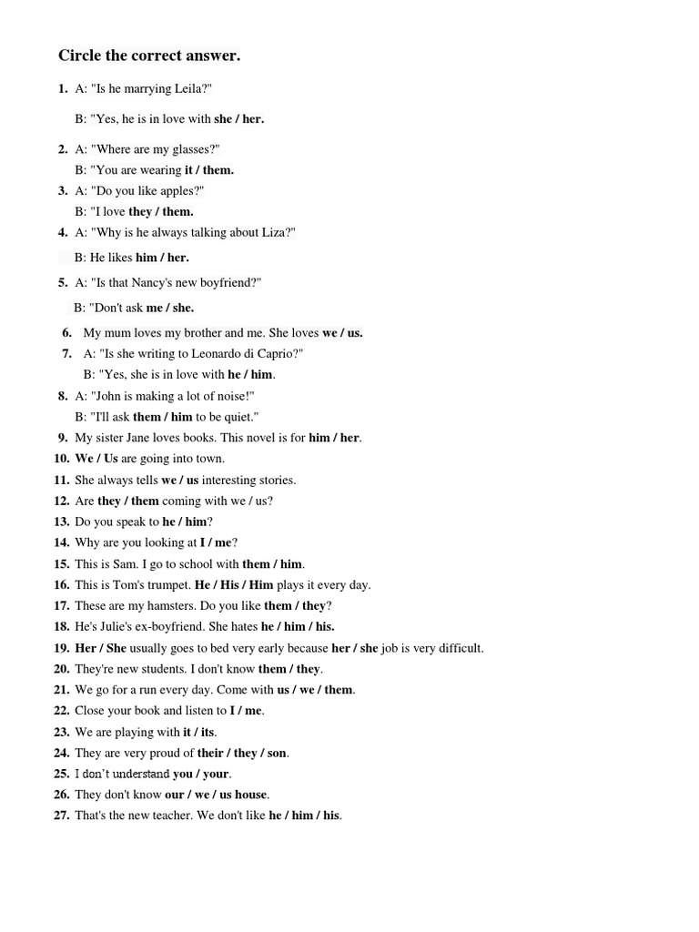 Circle The Correct Answer | PDF