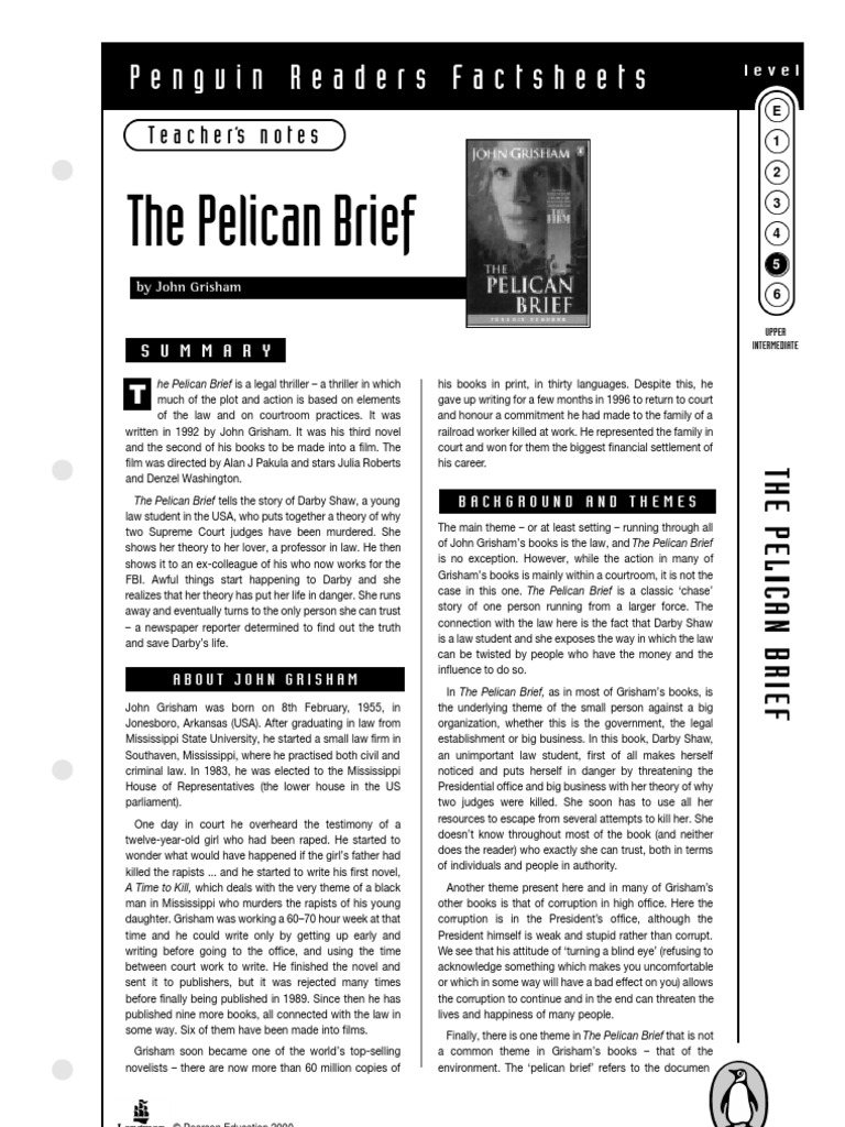 09 The Pelican Brief Worksheet | PDF