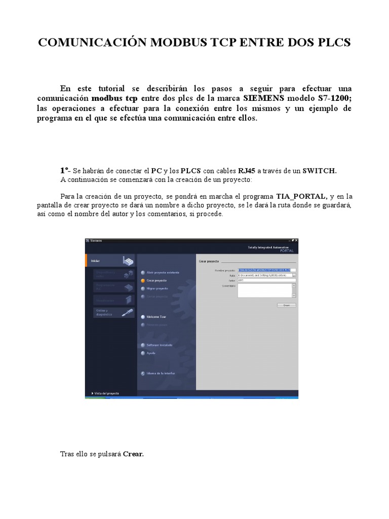Tutorial Modbus TCP s7 - 1200 Dual | PDF | Dirección IP | Protocolo de ...