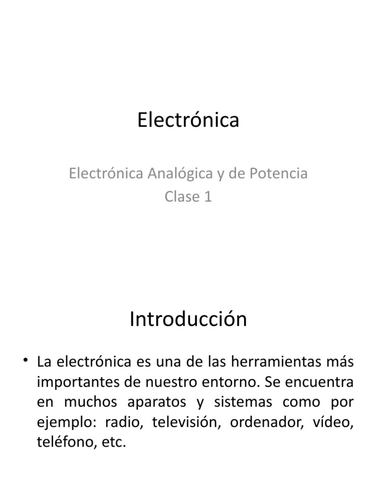 Introducción A La Electronica Analogica y de Potencia | PDF ...