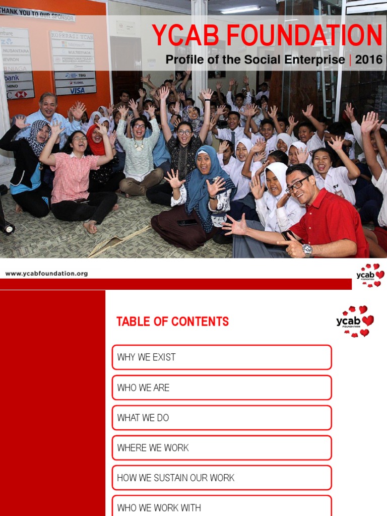 YCAB Foundation Social Enterprise Overview | PDF | Social Enterprise ...