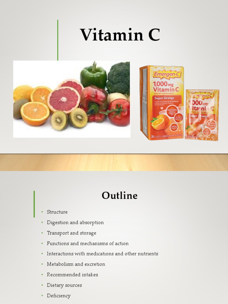 Vitamin C Powerpoint Vitamin C Antioxidant