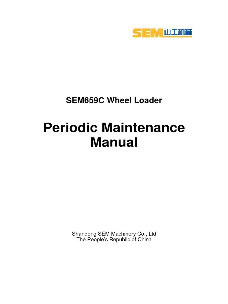 Periodic Maintenance Manual Sem 659c Pm-Shangchai Desiel Engine | PDF ...