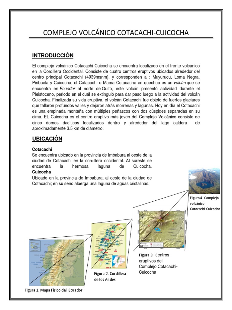 Complejo Volcanico Cotacachi-Cuicocha 2 | PDF | Volcán | Andes