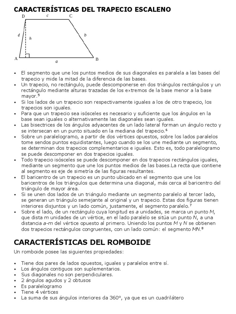 Características Del Trapecio Escaleno | PDF | Rectángulo | Formas ...