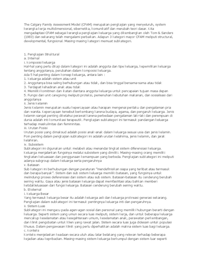 The Calgary Family Assessment Model | PDF