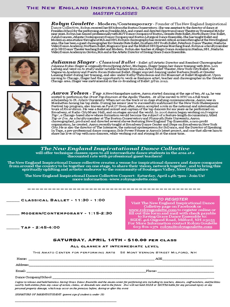 Master Class Teacher Bio | PDF | Ballet | Dances