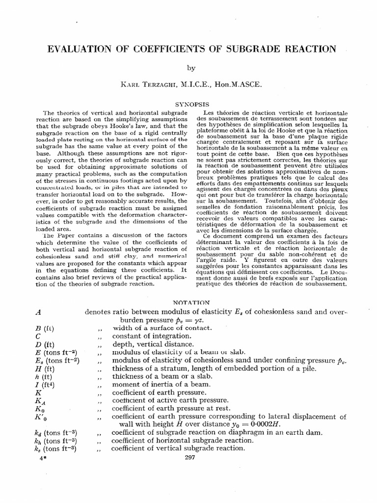Evaluation of Coefficients of Subgrade Reaction | PDF | Bending | Beam ...