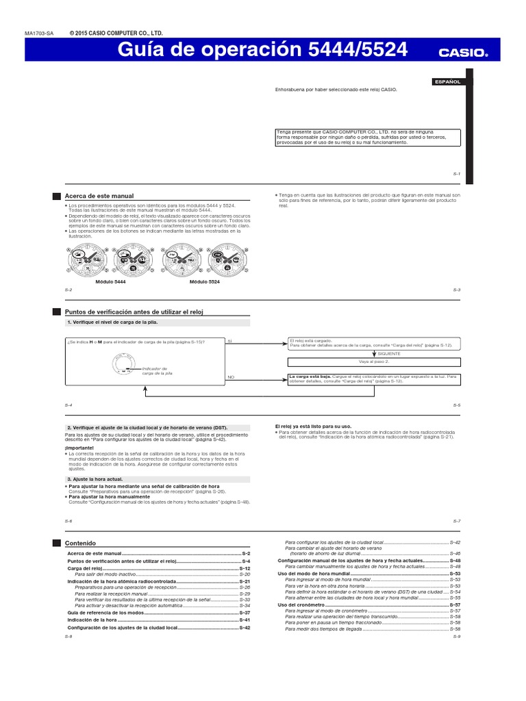 QW 5524 | PDF | Hora | Reloj