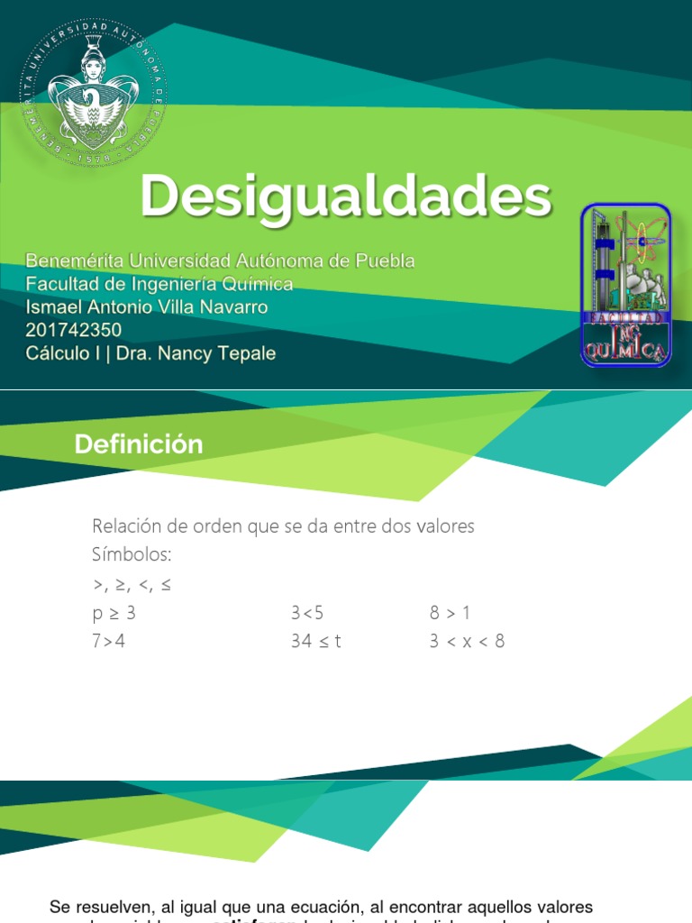 Desigualdades o inecuaciones | Desigualdad (Matemáticas) | Matemática ...